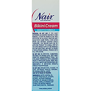 Nair Hair Remover Bikini Cream Sensitive 1.7 Ounce (50ml) (2 Pack)