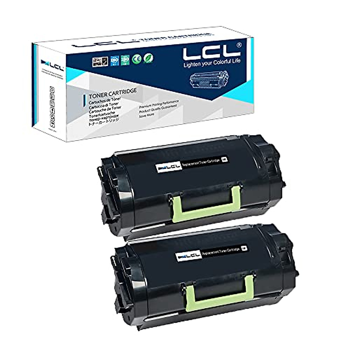 LCL Compatible Toner Cartridge Replacement for Lexmark 621 62D1000 MX710 MX710DE MX710DHE MX711DE MX711DHE MX711DTHE MX810 MX810DE MX811 MX811DE MX812 MX812DE (2-Pack Black)