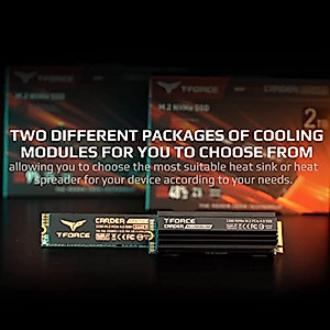 TEAMGROUP T-Force CARDEA A440 Pro Aluminum Heatsink 1TB with DRAM SLC Cache 3D TLC NAND NVMe PCIe Gen4 x4 M.2 2280 Gaming Internal SSD Works with PS5 Read/Write 7,200/6,000 MB/s TM8FPR001T0C128