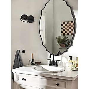 Moen Gibson Matte Black Two-Handle Centerset High Arc Modern Bathroom Faucet with Drain Assembly, Contemporary Black Sink Faucet for 3-Hole Countertops, 6150BL