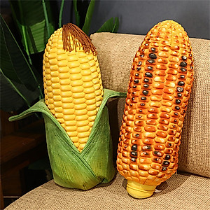 CZQAGCL Cute Corn Pillow Simulation Corn Cob Pillow Soft Sofa Pillow Funny Bedroom Decoration Office Chair Cushion (17.7in, Yellow)