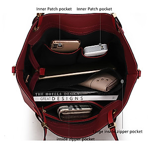 MKF Collection Tote Satchel Handbag for Women, Wristlet Wallet Set – PU Leather Bag – Top Handle Shoulder Purse