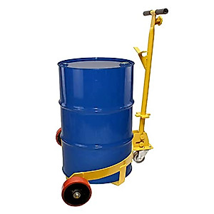 BISupply 55 Gallon Drum Dolly Barrel Wheels Barrel Dolly for 55 Gallon Drum Cart Round Dolly Steel Low Profile 1200lbs