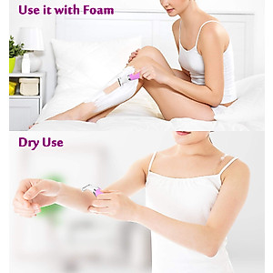 Electric Shaver for Women, 3-in-1 Painless Women Hair Trimmer Body Hair Removal Bikini Trimmer for Legs, Arms, Underarms, Face and Bikini Rechargeable Cordless Womens Shaver Hair Remover - USB Charge