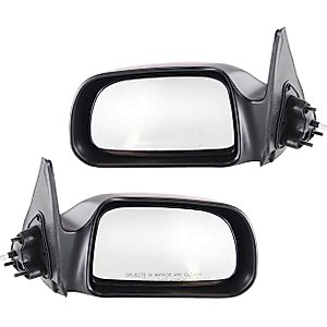 Kool Vue Left & Right Manual Remote (Lever Control) Door Mirrors Compatible With Toyota Tacoma 2000-2004 Paintable Pair