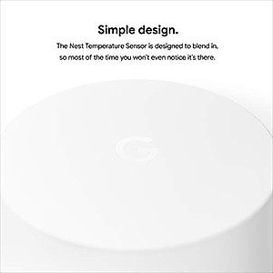 Google Nest Temperature Sensor- That Works with Nest Learning Thermostat and Nest Thermostat E - Smart Home, White