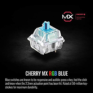 Thermaltake Argent K5 RGB Gaming Keyboard (Blue Switch), Aluminum and Streamlined Titanium Design, 16.8 Million RGB Color, Anti-ghosting, Magnetic Synthetic Leather Wrist Rest, GKB-KB5-BLSRUS-01