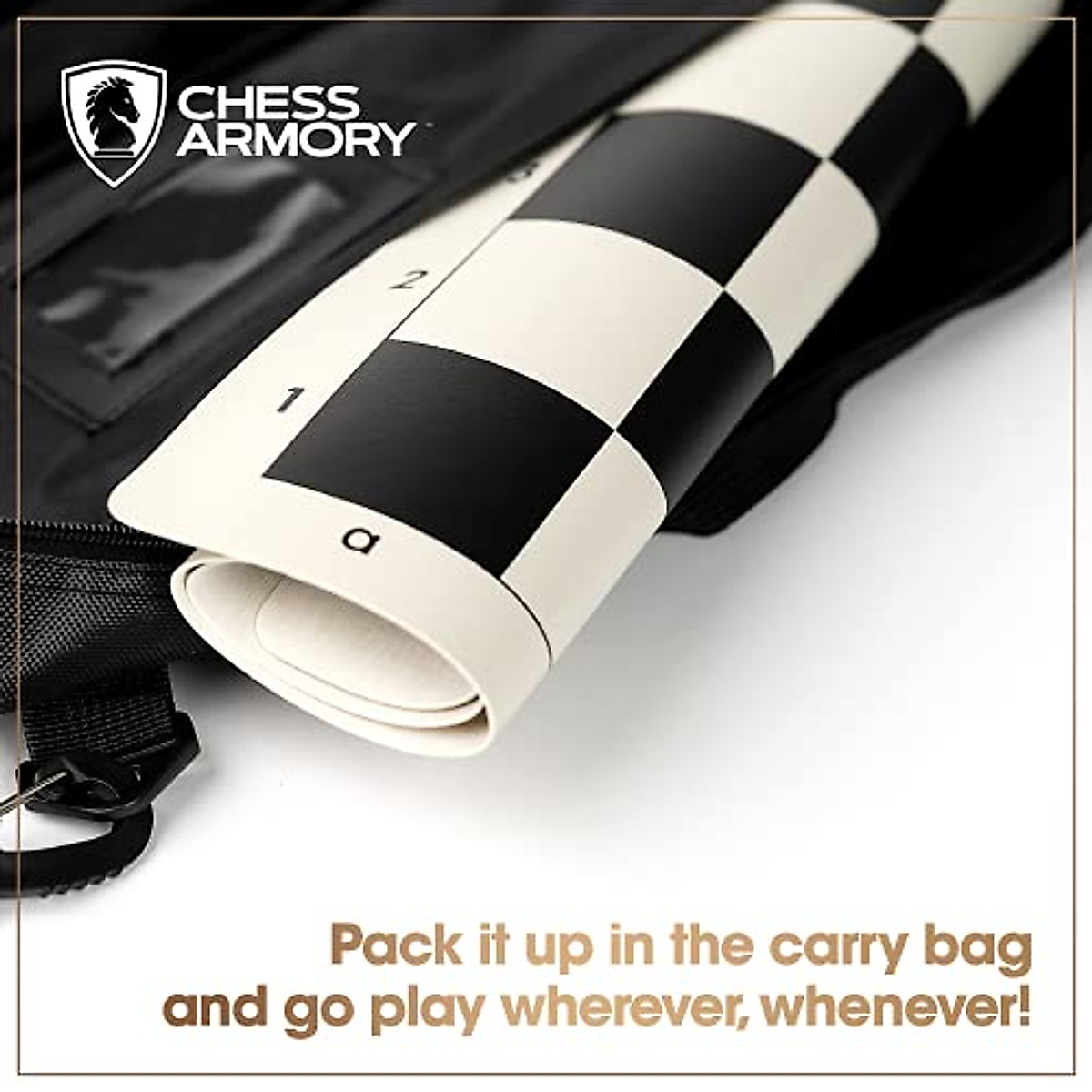 Chess Armory Deluxe Chess Club Set with Clock and Vinyl Board