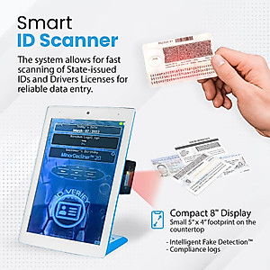 Bundle Smart ID Scanner for Bars, Clubs, and Other Businesses - Detects Expired IDs and Underage Consumers - Reads The 2D Barcode in All 50 States - Minor Decliner