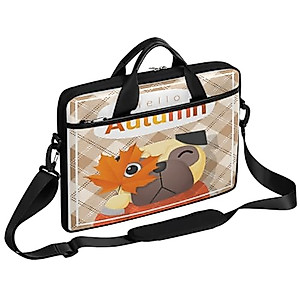 Maple Dog Laptop Computer Bag Waterproof Shoulder Messenger Bag 13-15 inch Durable Laptop Tote Bag with Shoulder Strap Handle Lightweight Crossbody Briefcase