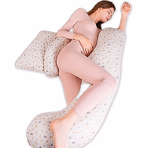 FLARSANTERS Pregnancy Pillows for Pregnant Women, Maternity Pillow with Detachable and Adjustable Pillow Cover - Support for Back, Legs, Belly, Soft Pregnancy Body Sleepling Pillow, Fashion Grey