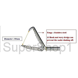 RA Jasper Pro Heavy Duty Telescopic Reptile Snake Tongs Grabber Catcher Handling Aluminum