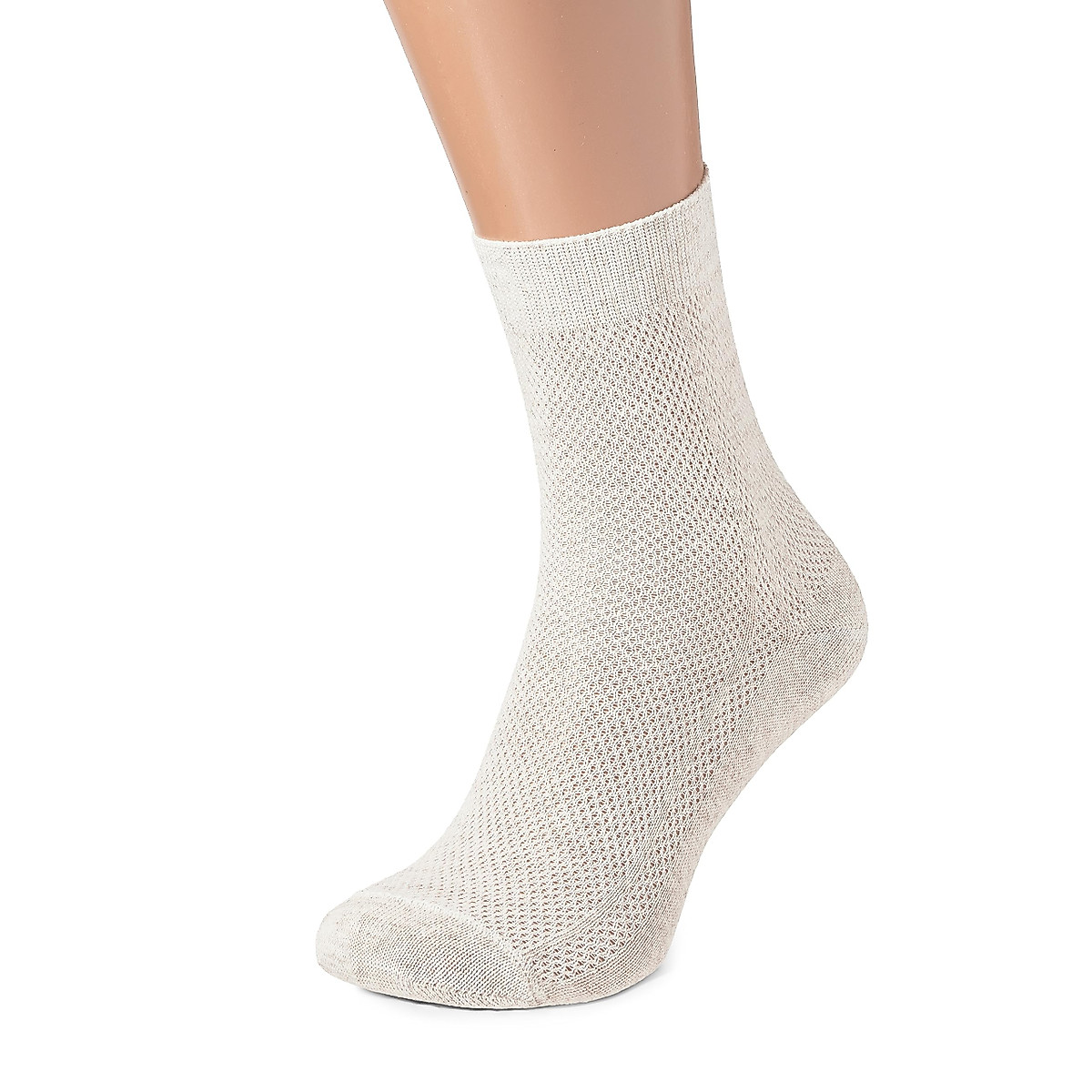 Special Thin Breathable Organic Linen Socks for Men, Pack of 5 (9-11)