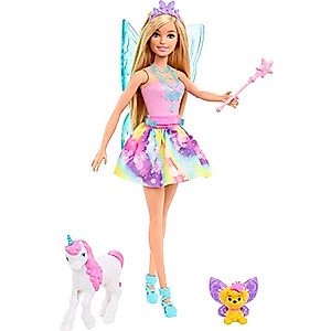 Barbie Dreamtopia Fairytale Surprise Box with Barbie Doll and 24 Gifts Including Fairytale Fashions, Magical Pets and Accessories