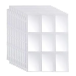 9 Pocket Page Protector - 540 Pockets Premium Double Side Trading Card Sleeves Pages for 3 Ring Binder, Standard Size Card Sheets Protectors Fit for Sport Cards, Coupon, Business Cards, Pokemon Cards
