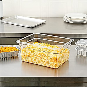 Restaurantware Met Lux 1/2 Size Food Storage Container 1 6 Inch Deep Proofing Box - Rectangle Graduated Measurements Clear Plastic Food Grade Storage Container Dishwashable Lids Sold Separately