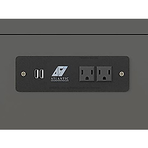 AFI Hamilton Murphy Bed Chest with Charging Station & Mattress Queen Grey