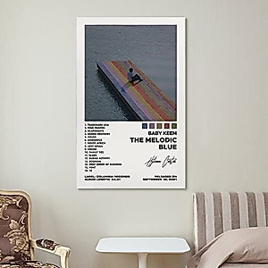 Baby Keem The Melodic Blue Album Cover Poster for Aesthetic Room Decor Merch Art Wall Print Wallpaper for Bedroom for Teen Girls Boys 12x18inch(30x45cm)