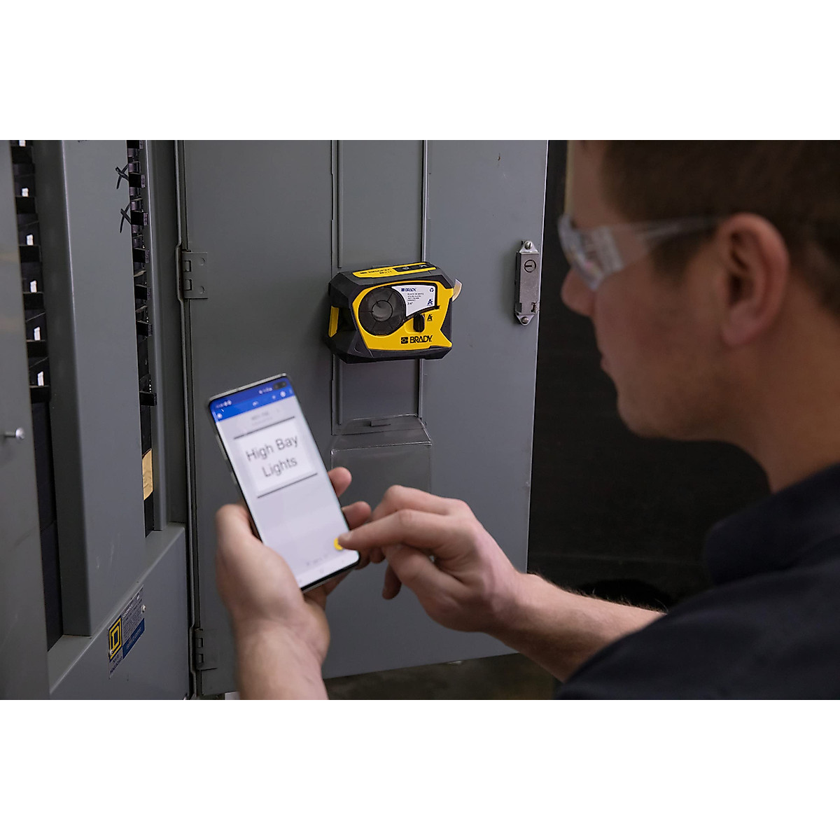 Brady M211 Portable Bluetooth Label Printer Kit (M211-KIT), Yellow/Black