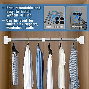 Pyinlon Sink Support, Undermount Sink Brackets, Stainless Steel Under Mount Sink Supports for Fallen Sink, Adjustable Support Sink Legs for Kitchen, Bathroom (2pcs, 19.6"-31.5")