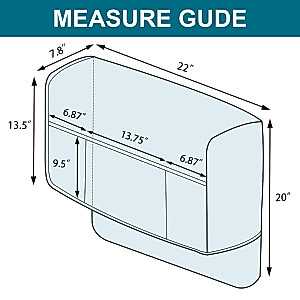 Turquoize 2 Pack Waterproof Armrest Covers for Chairs and Sofas Couch Arm Covers for Sofa Armrest Covers with Side Pocket Anti-Slip Furniture Protector Washable Armrest Slipcovers Set of 2, Gray