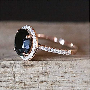 Nutchanan Classic Black Stone Rings for Women Wedding Engagement Ring Gift Crystal Ring Rose Gold Luxury Jewelry Bague Femme Anillos Mujer (7)