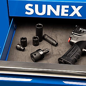 Sunex 2300, 1/2" Drive, Universal Impact Joint, Cr-Mo Steel, Radius Corner Design, Flexible, Meets ANSI Standards