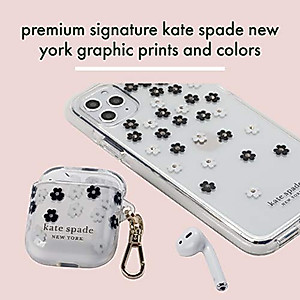 kate spade new york Scattered Flowers Case for AirPods 2 & 1 - Protective Wireless Charging Cover with Keychain (Front LED Visible)