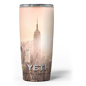 Design Skinz Sunny Blur Empire State - Skin Decal Vinyl Wrap Kit Compatible with The Yeti Rambler Cooler Tumbler Cups