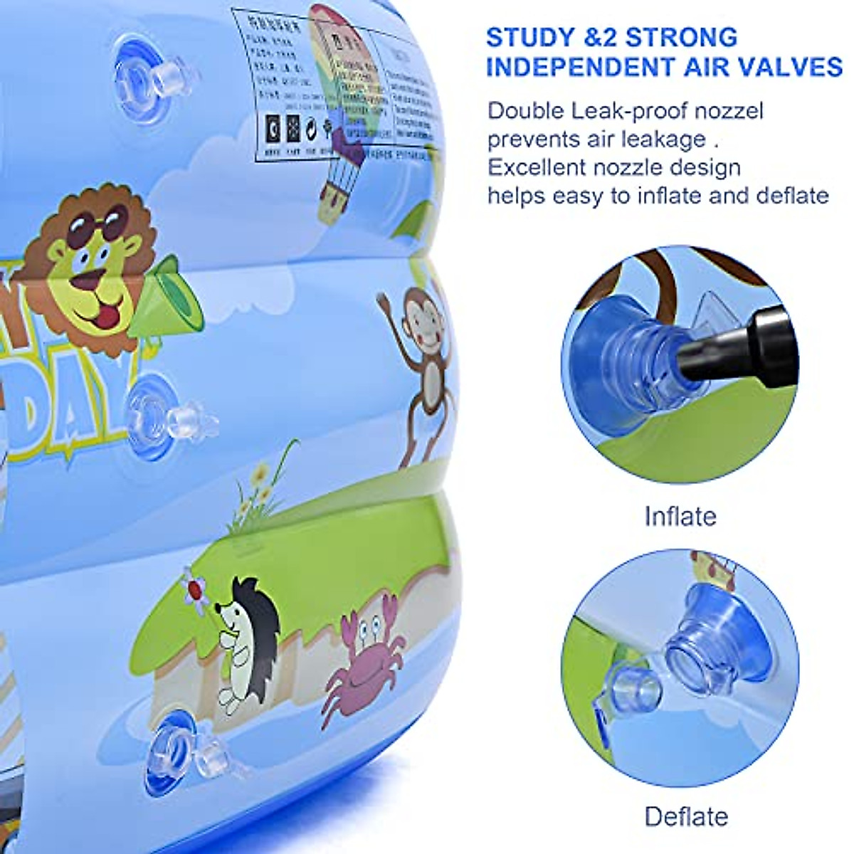 Inflatable Swimming Pool, Inflatable Pool for Kids and Baby, 71 x 55x 23.6 Inch Thickened Family Inflatable Lounge Blow Up Pool for Toddlers, Outdoor, Garden, Backyard, Summer Water Party