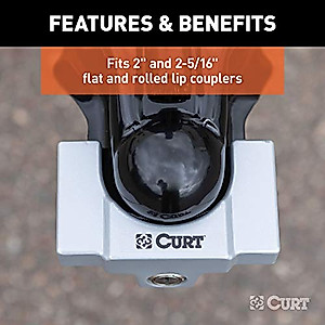 CURT 23088 Trailer Lock Set for 2-Inch Receiver, 2 or 2-5/16-Inch Coupler