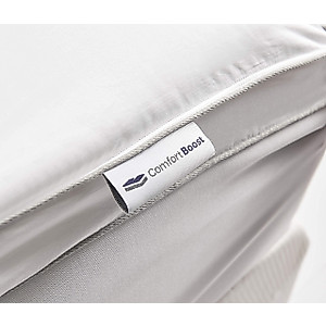 COMFORT BOOST™ Extra Thick, Cooling Mattress Topper — Pillowtop, Down Alternative Mattress Pad with Deep Pockets (8-21" Depth) Fits All Mattress Sizes, Helps Ease Back Pain & Protects Mattress — King