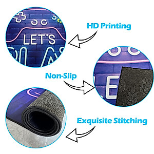 Osimiccp Gamer Rug for Boys Room 2'x3' Non-Slip 3D Cool Printed Gaming Rug for Boys Room,Game Room,Living Room,Bedroom Area Rug Home Decor