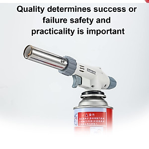 MNNZE Butane Torch Head 516C, Professional Kitchen Torch Kitchen Blow Lighter with Adjustable Flame with for Creme Brulee, Sushi, Searing, Baking, BBQ(Butane Gas Not Included)