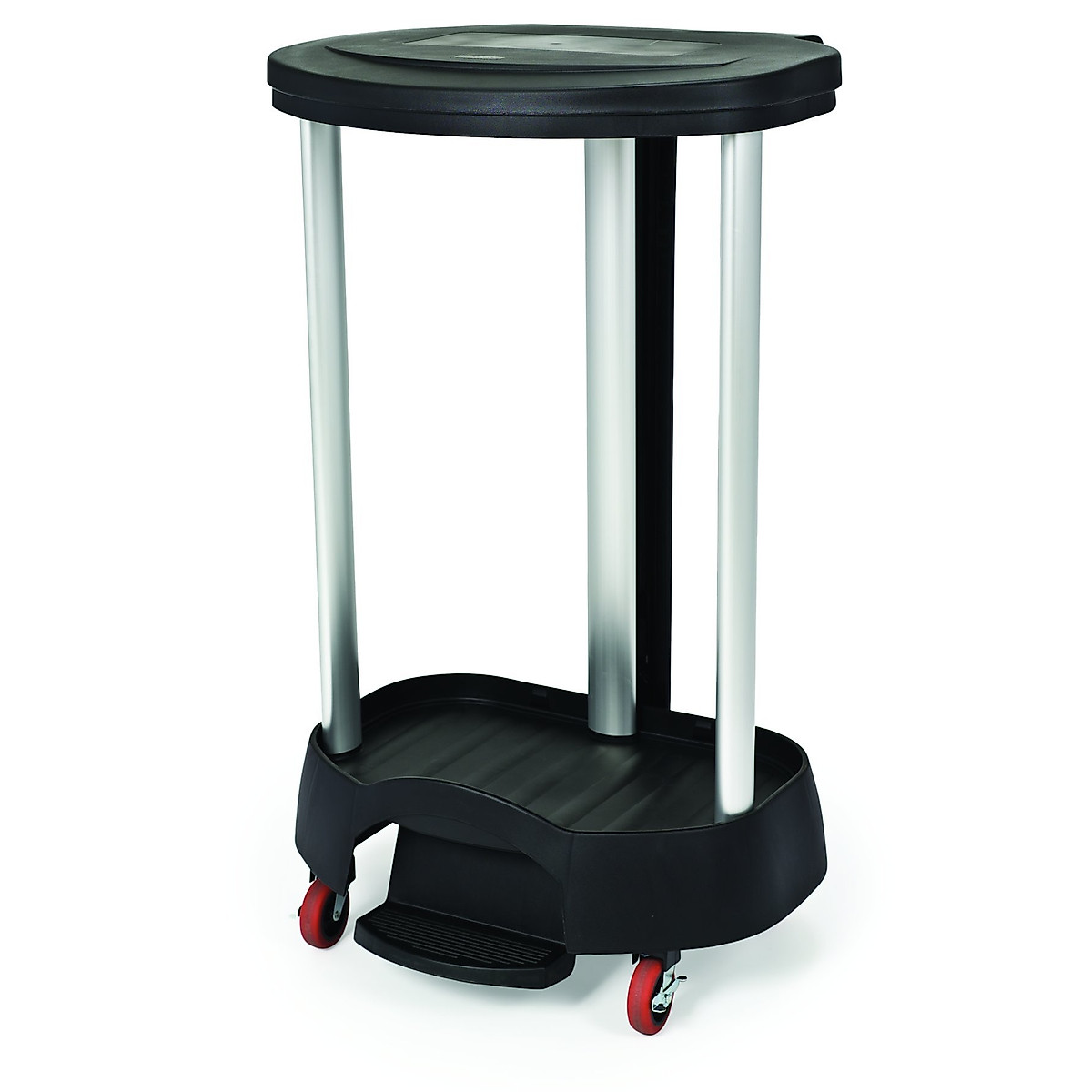 Rubbermaid Commercial Products Executive Series Step-On Linen Hamper, Black, Laundry Basket with Wheels Best For Medical Waste in Hospitals in Patient/Lab/Emergency Rooms