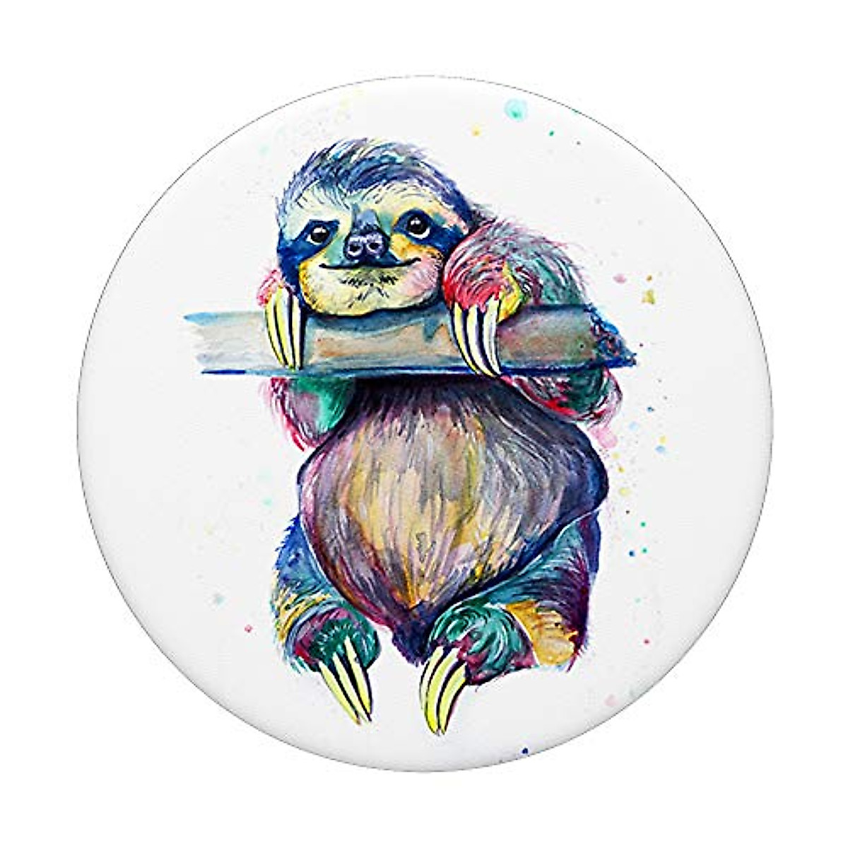Sloth Art Funny Dog Cute Sweet Birthday Gift Sloth PopSockets PopGrip: Swappable Grip for Phones & Tablets