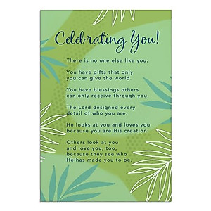 DaySpring - Celebrating You Birthday- King James Version- 4 Design Assortment with Scripture - 12 Geometric Botanical Boxed Cards & Envelopes (J5127)
