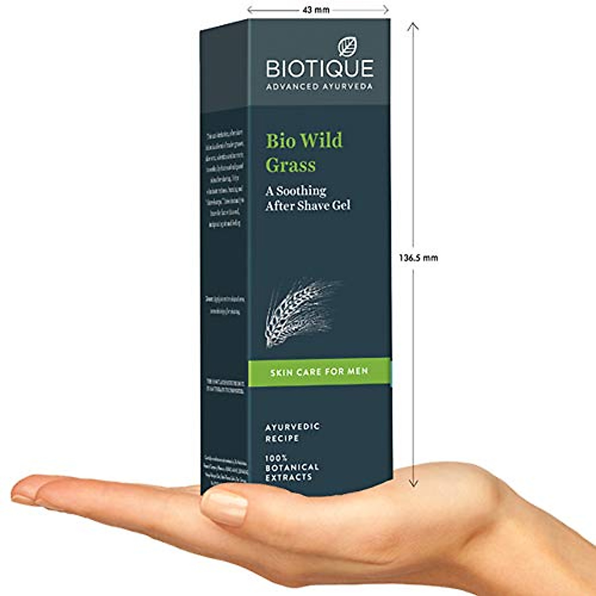 Biotique Bio Wild Grass A Soothing After Shave Gel for Men, 120ml i Eliminates Shave Bumps I 100% Natural & Organic