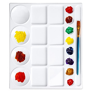 Amazon Basics 20-Well Paint Tray Palettes, White