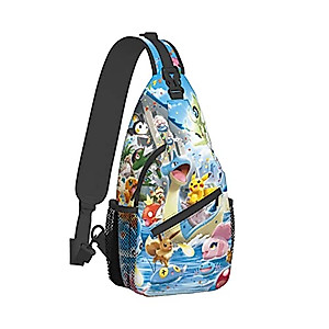 Fuyeyoso Outdoor Sport Cartoon Cross Chest Bag Sling Backpack Travel Hiking Chest Bag Daypack For Women Men