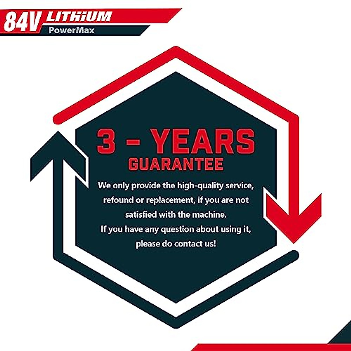 Worth Garden Powermax 84V 19in Electric Lawn Mower with 2 2.5Ah Lithium Batteries, 1 Charger, Brushless Motor, Self-Propelled Cordless Lawnmower Running 70Mins with Removeable 16-Gallon Collection Bag