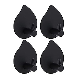Jasonandiris Adhesive Hooks Heavy Duty Wall Hooks Waterproof Stainless Steel Hooks for Hanging Coat, Hat,Towel Robe Hook Rack Wall Mount- Bathroom and Bedroom Wall Hangers 4-Packs