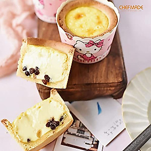 CHEFMADE Hello Kitty Girl Muffin Liners, 25Pcs 2oz Non-Stick Cupcake Paper Baking Cups for Oven Baking 2.4" x 2"