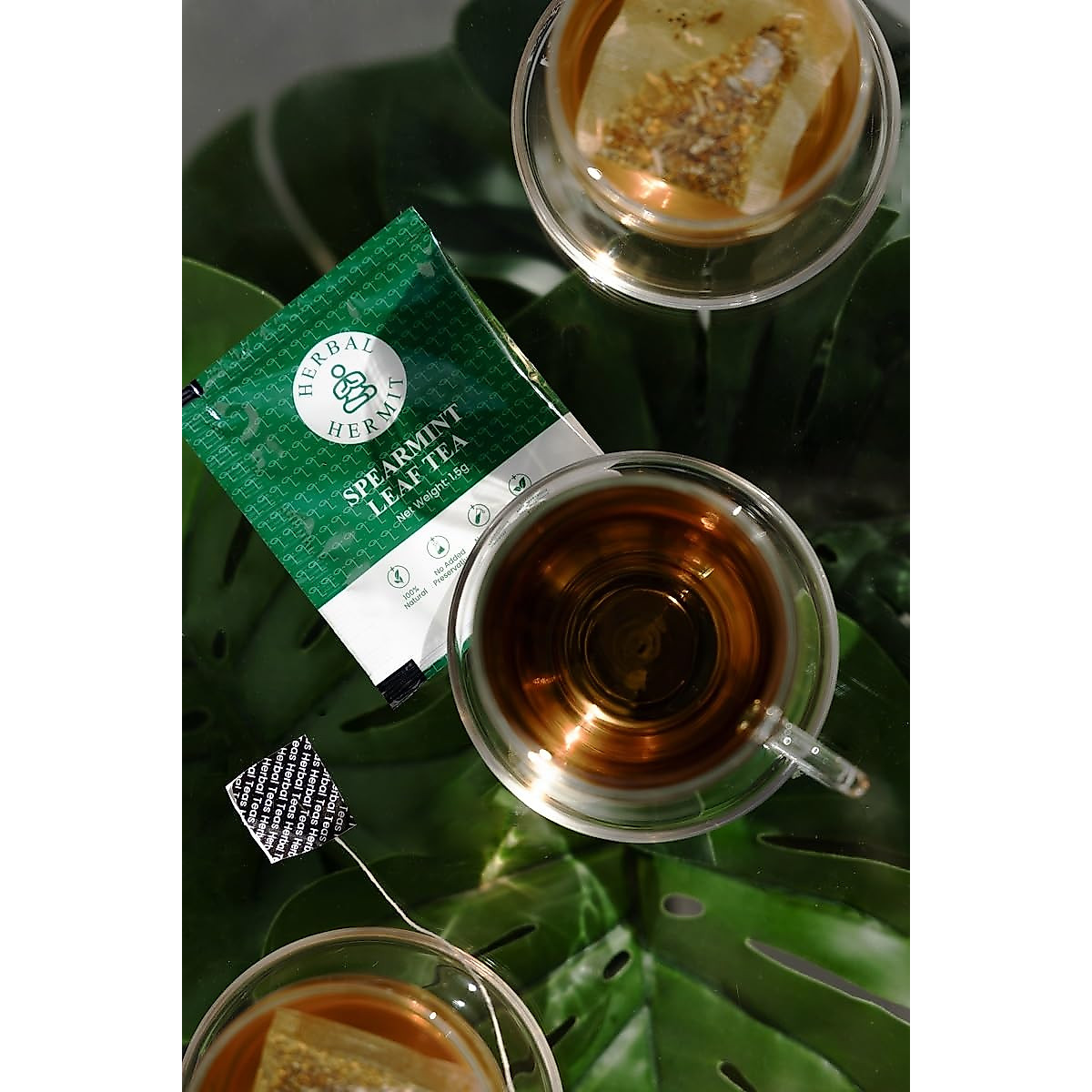 Spearmint Tea (50 Tea Bags) with Natural Spearmint Leaves Herbal Tea in Caffeine Free Easy to Use Tea Bags