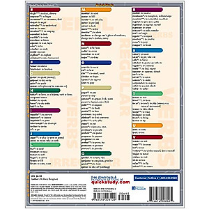 Spanish Verbs (Laminated Reference Guide; Quick Study Academic)