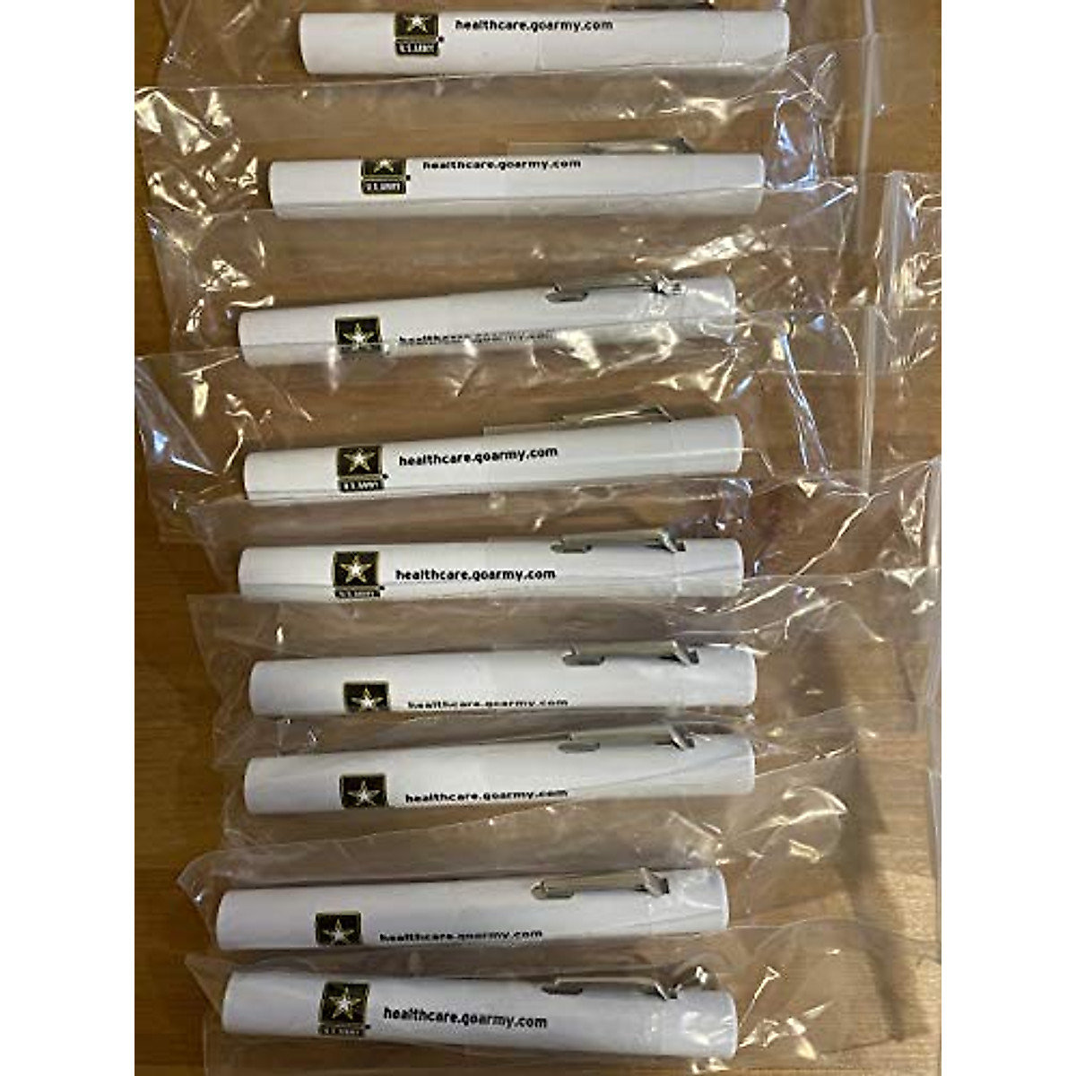 Generic (Pack of 10) U.S. Army Disposable Diagnostic Penlight Medical Nurse Penlight - Batteries Included (White)