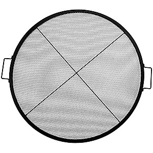 VEVOR Round Fire Pit Grate, 31" Diameter Fire Pit Grill Grate, X-Marks Round Grill Grate, Black Steel Fire Grate, Fire Pit Cooking Grate with Handles, Fire Grill Grate for Outdoor Fire Pit, Campfire