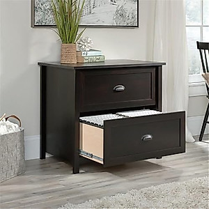 Pemberly Row Engineered Wood 2-Drawer Lateral File Cabinet in Estate Black