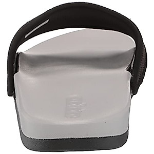 adidas Unisex Adilette Comfort Slide, Core Black/White/Grey, 7 US Men