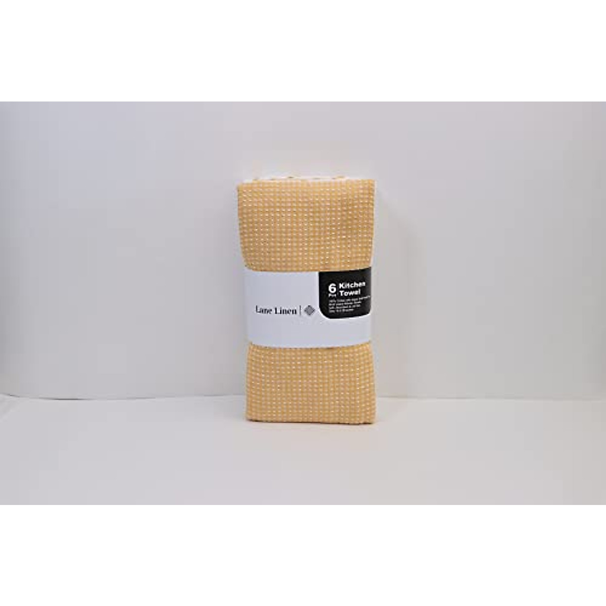 LANE LINEN Kitchen Towels Set - Pack of 6 Cotton Dish Towels for Drying Dishes, 18”x 28”, Kitchen Hand Towels, Tea Towels, Premium Dish Towels for Kitchen, Quick Drying Kitchen Towel Set - Yellow